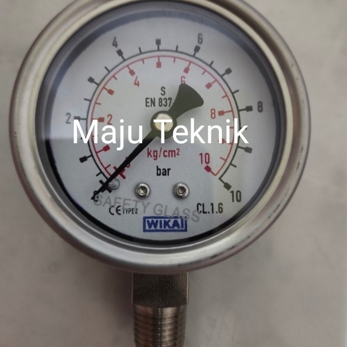 Jual WIKA D 2,5" 0-10 bar/kg, drat 1/4"NPT Full SS Racket (Bottom) | Shopee Indonesia
