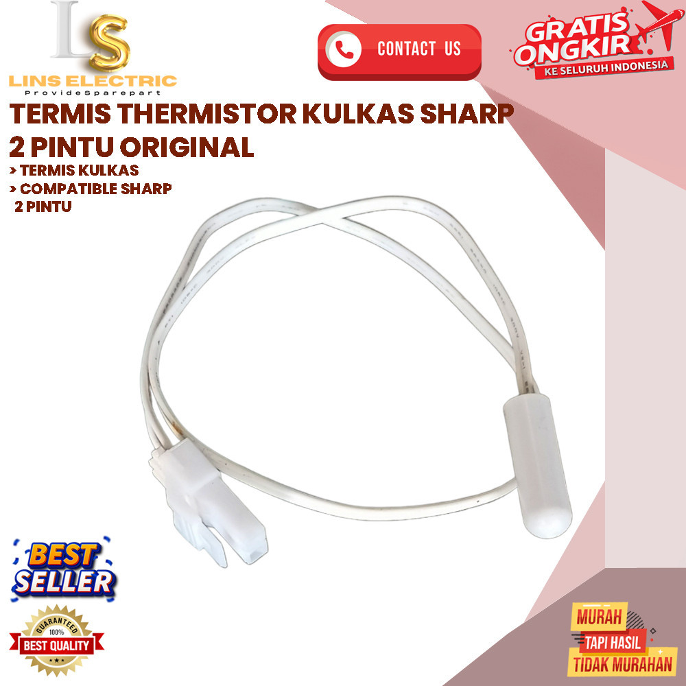 Jual TERMIS THERMISTOR KULKAS SHARP 2 PINTU ORIGINAL LINSELECTRIC ...