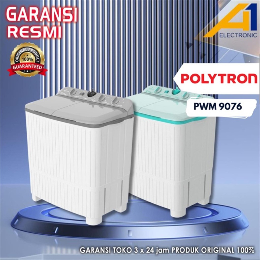Jual Polytron Mesin Cuci PWM9076 / PWM 9076 9Kg 2 Tabung GARANSI RESMI ...