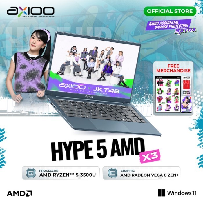 Jual Axioo MyBook Hype 5 AMD X3 Ryzen 5-3500U/8GB/256GB/FHD IPS - Windows | Shopee Indonesia