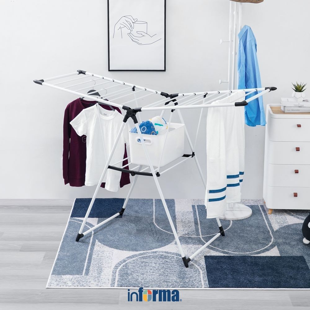 Jual Informa Jemuran Baju Lipat - Putih Tempat Jemur Baju Drying Rack ...