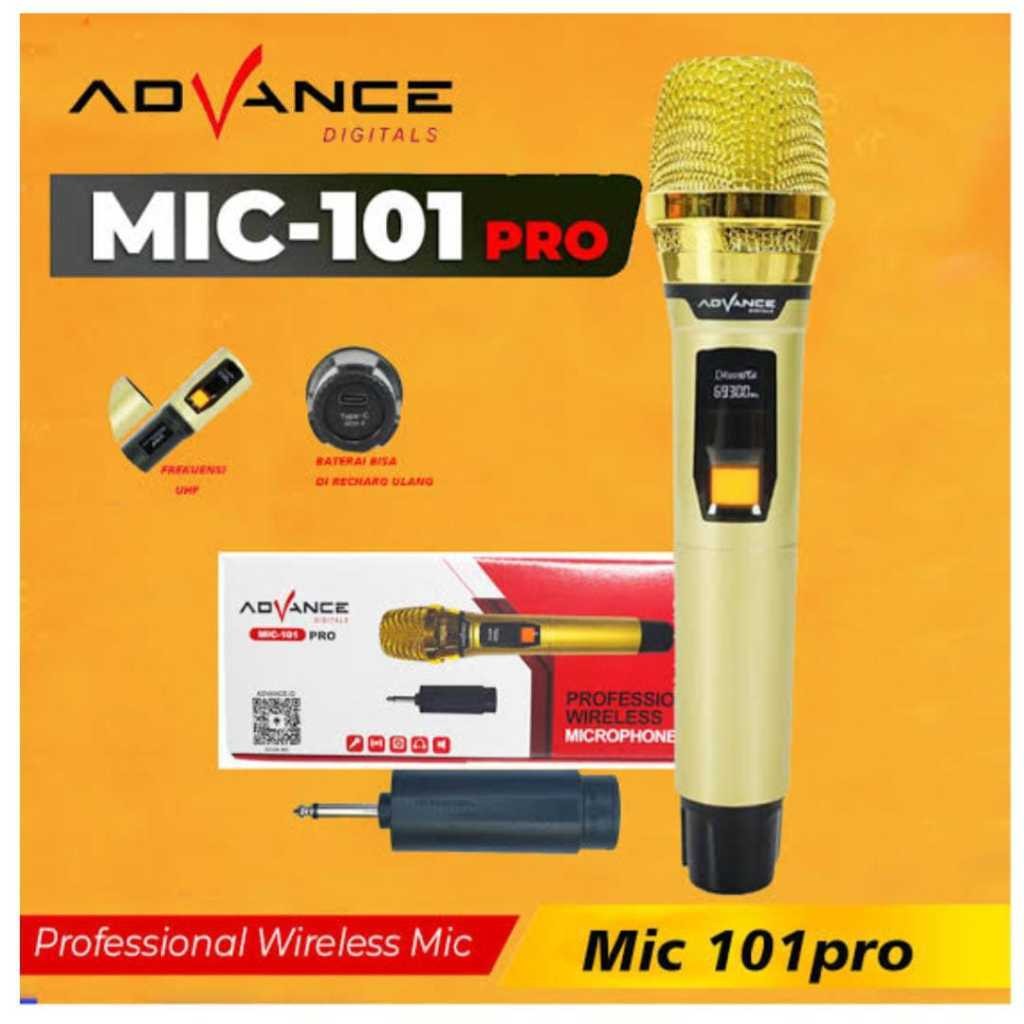 Jual ADVANCE Microphone Profesional MIC101PRO - Mic Wireless Microphone ...