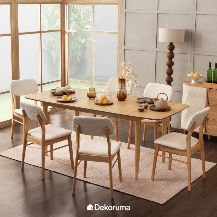 Jual Dekoruma UTTA Meja Makan / Dining Table Extandable | Shopee Indonesia