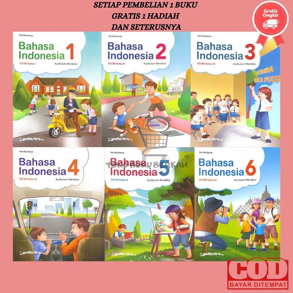 Jual Buku Bahasa Indonesia Revisi Kelas 1 2 3 4 5 6 SD/MI Kurikulum Merdeka Penerbit Yudhistira ...