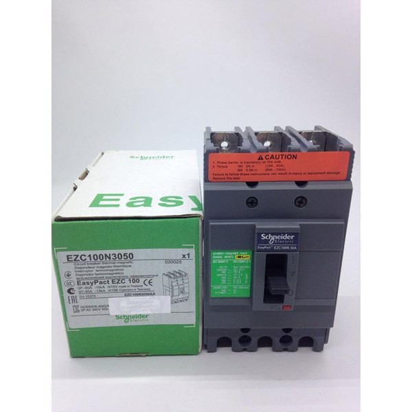Jual SCHNEIDER MCCB (Molded Case Circuit Breaker) 15KA EasyPact EZC100N 3P 50A EZC100N3050 ...