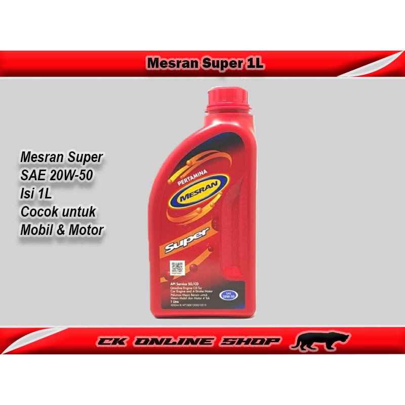 Jual Oli Pertamina Mesran Super 0.8L & 1L Sae 20W-50 800ml & 1 liter ...
