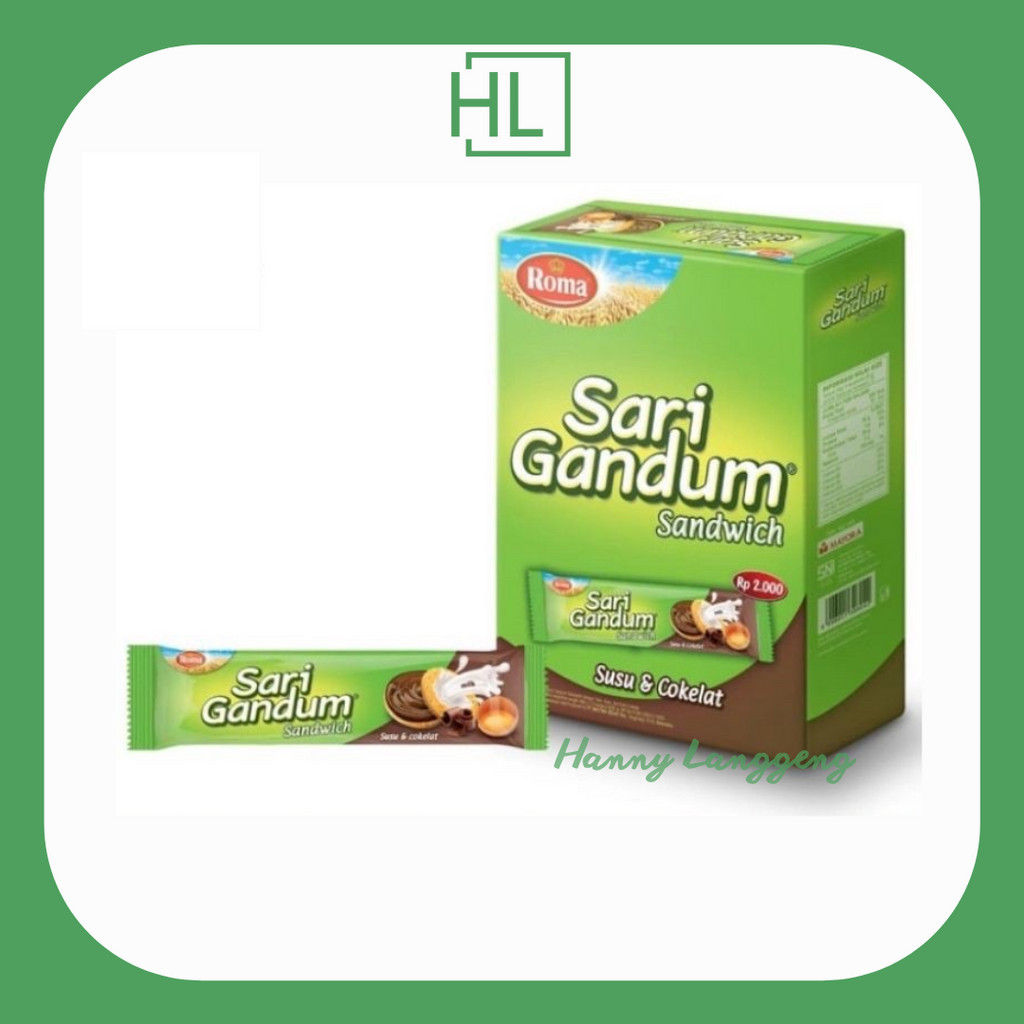 Jual [HL] Roma Sari Gandum Sachet Susu & Coklat Isi 12 pcs @39gr ...