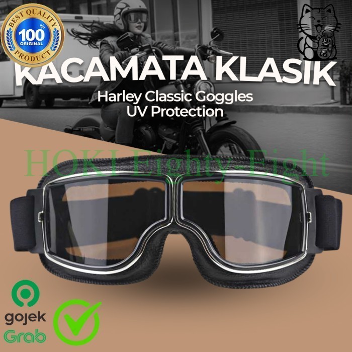 Jual Kacamata Helm Motor Goggles Classic Harley UV Protection PREMIUM ...