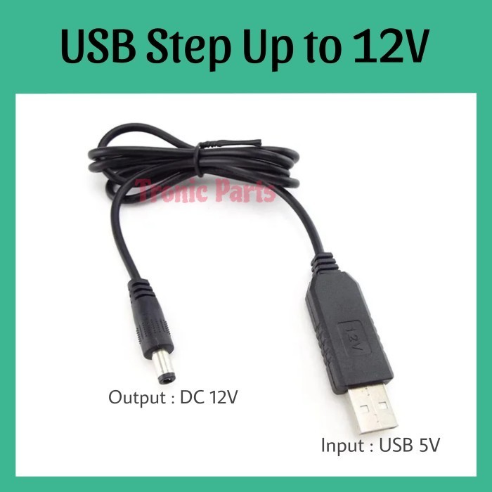 Jual Kabel USB 5V to 12V DC Step Up Boost Converter DC Adaptor Cable ...