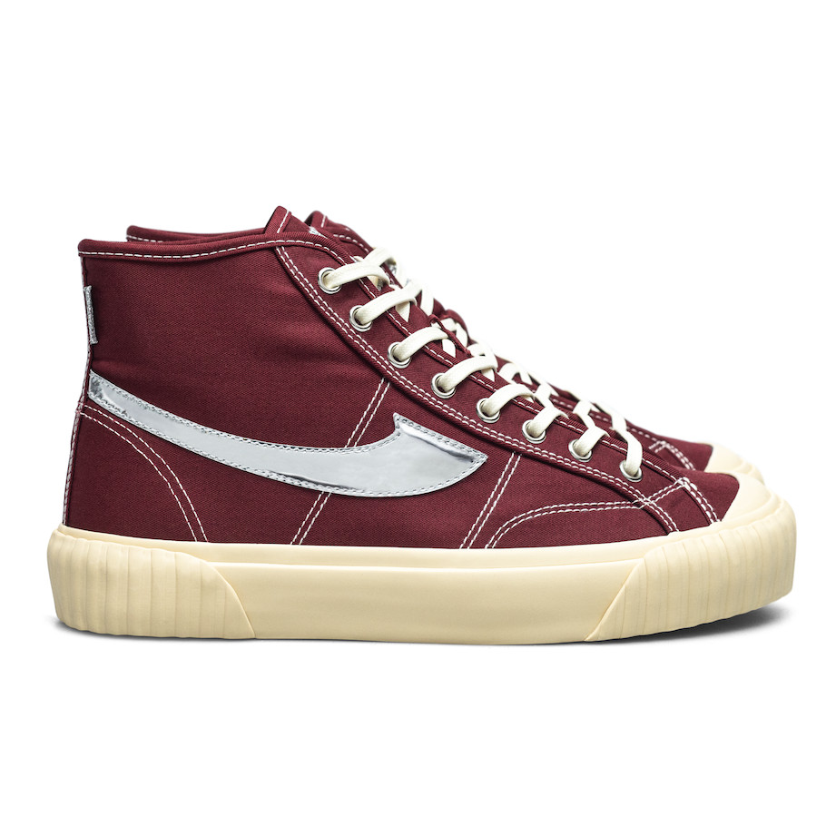 Jual Sepatu Compass Vintage 25th Hi Maroon Silver | Shopee Indonesia