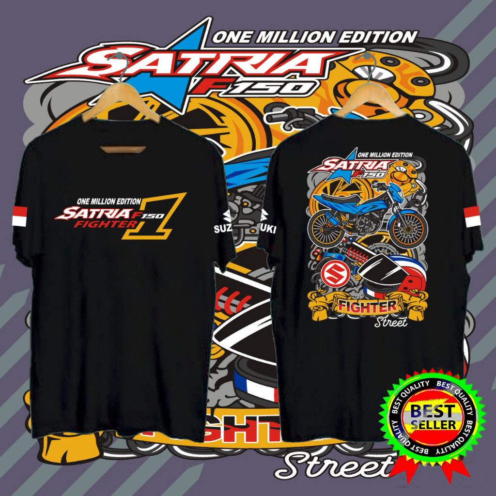 Jual KAOS PRIA SATRIA F150 ONE MILLION EDITION BLACK | SIMPLE, DINAMIS ...
