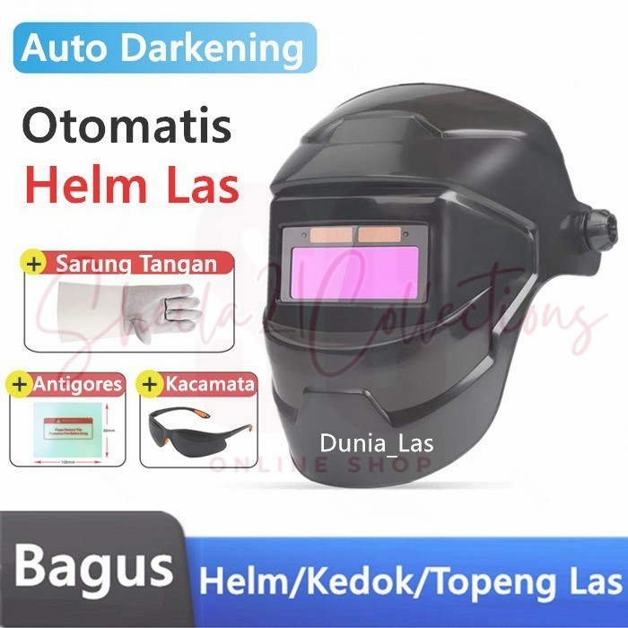 Jual Helm Kedok Las Otomatis Kacamata Las Auto Dark Welding Helmet ...