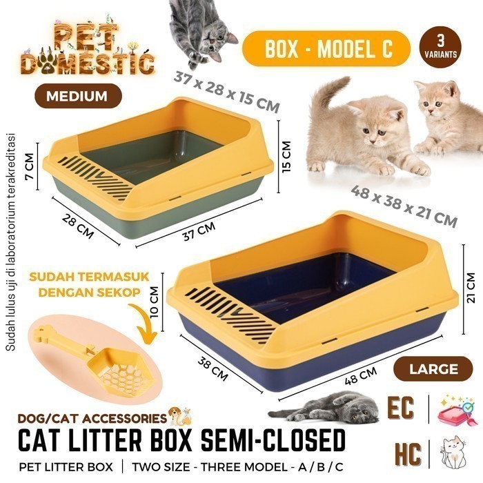 Jual CAT LITTER BOX TOILET TEMPAT PUP BAK PASIR WADAH KUCING SEKOP ...