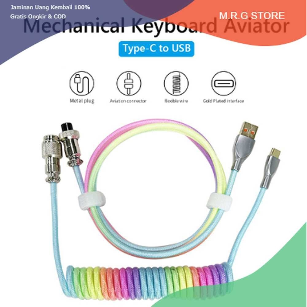 Jual Coiled Cable Mechanical Keyboard Type-C USB Aviator -ALLOYSEED ...