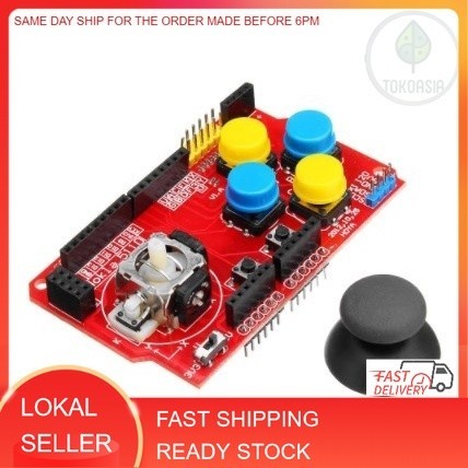 Jual Arduino JoyStick Shield Game Expansion Board Analog Keyboard With Mouse Function | Shopee ...