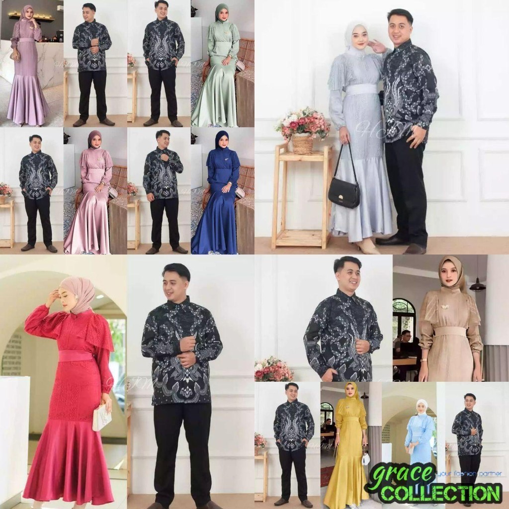 Jual MUSLIM COUPLE ALISHBA 2IN1 / COUPLE BATIK / PAKAIAN MUSLIM ...