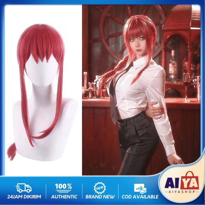 Jual Wig Rambut Makima Anime Cosplay Chainsaw Man Orang Dewasa/Anak ...
