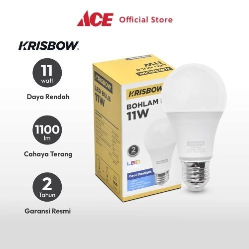 Jual Ace - Krisbow Lumi Bohlam Led 11 Watt Cool Daylight - Putih (min order 5pcs) | Shopee Indonesia