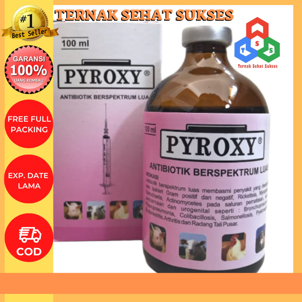 Jual PYROXY 100 Ml - antibiotik pernafasan dan pencernaan pada hewan ...