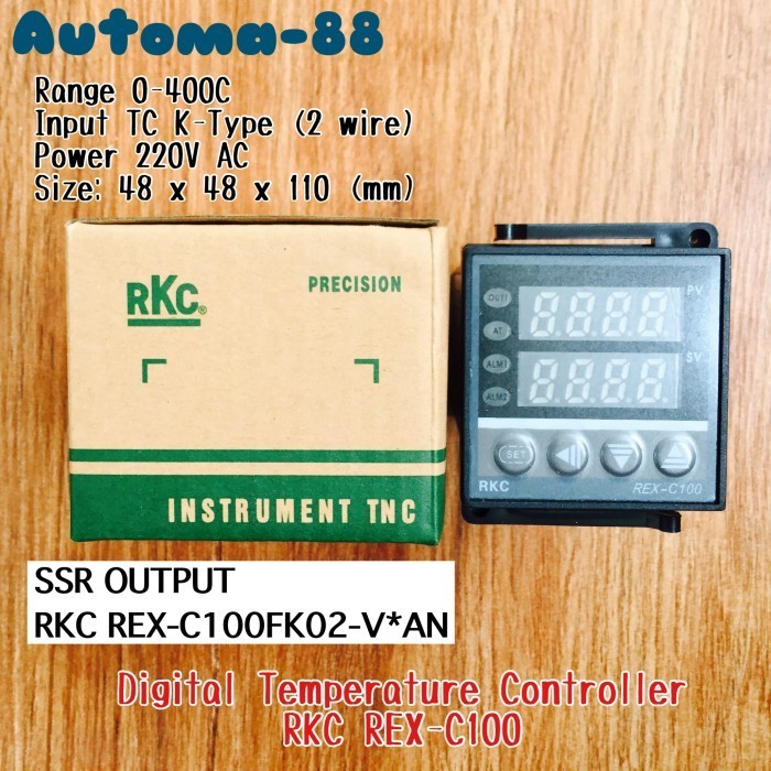 Jual AC 220V RKC Digital PID Temperature Controller 0-400C Rex-C100 - SSR OUTPUT -OL76 | Shopee ...