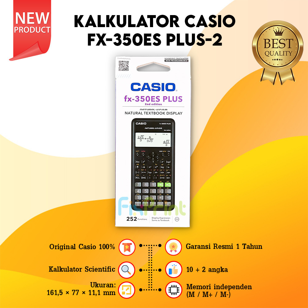 Jual Kalkulator Scientific Casio FX 350ES PLUS 2 Standar Ilmiah Original | Shopee Indonesia