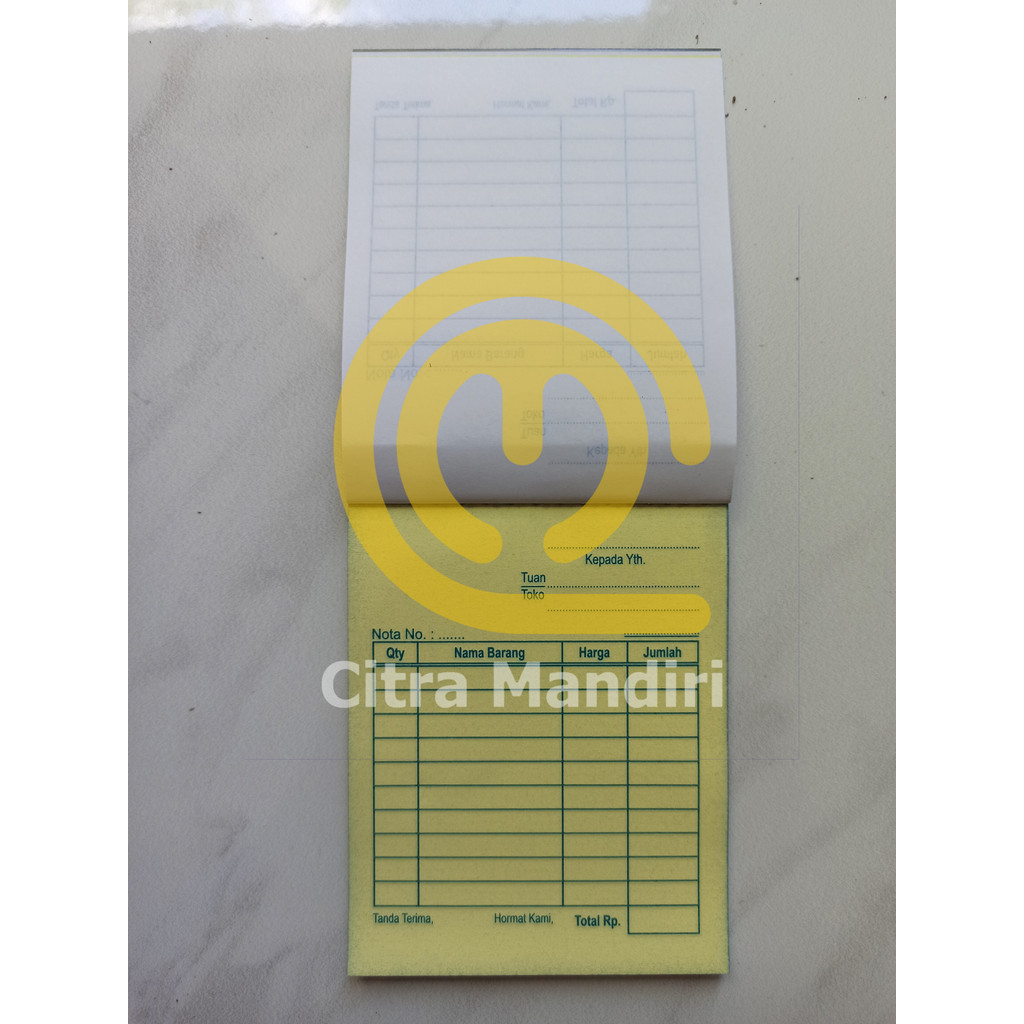Jual NOTA MINI 2 PLY, NOTA NCR, UKURAN SEPERDELAPAN FOLIO, NOTA ...