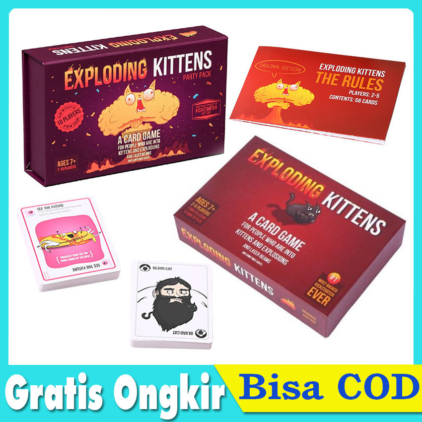 Jual Exploding Kittens: Party Pack Kitten Board Game Card Games ...