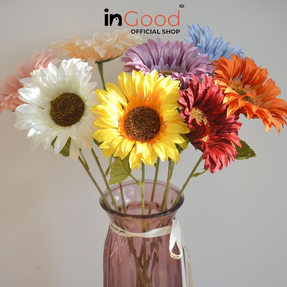 Jual IN GOOD - KANIGARA 50cm Artificial Bunga Matahari 1 Cabang Bunga ...