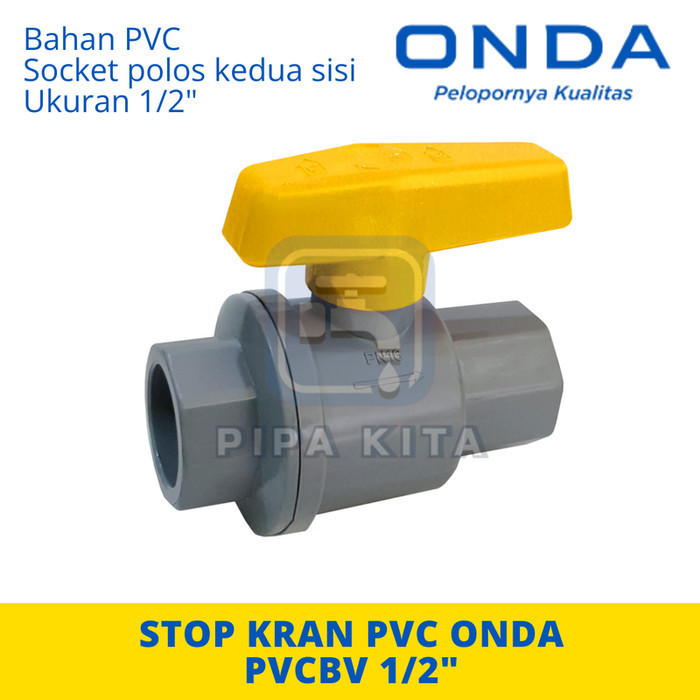 Jual Ball Valve PVCBV 1/2 ONDA Polos Stop Kran PVC 1/2 inch | Shopee Indonesia