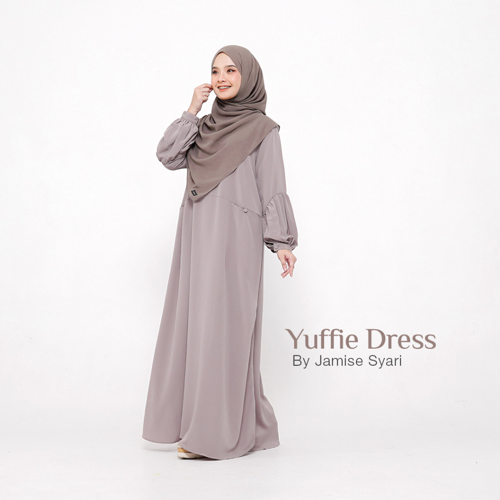 Jual Jamise | Yuffie Dress - Abaya Premium Crinkle | Shopee Indonesia
