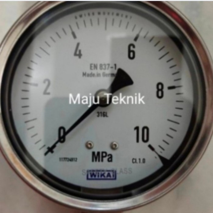 Jual Wika 4" 10 MPa, drat 1/2" NPT Full SS Payung (Lower Back) | Shopee Indonesia