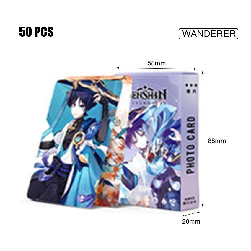 Jual 50Pcs Photocard Foto Cards - Anime Genshin Impact Karakter ...