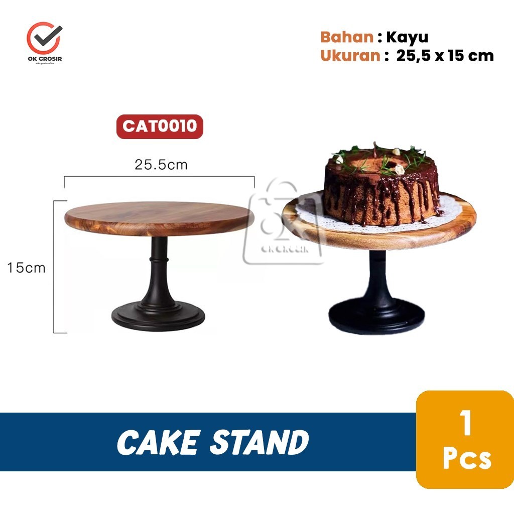 Jual Cake Stand Kayu / Tatakan Display Kue / Tempat Kue (1 Pcs ...