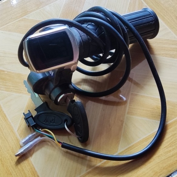 Jual Handle Gas Sepeda Listrik LCD Display Indicator Bike Throttle 48V ...