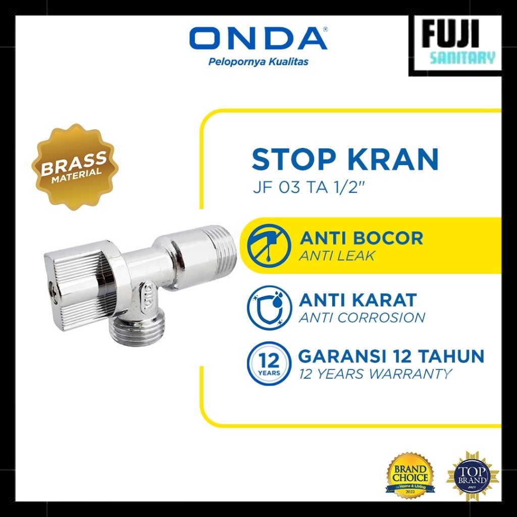 Jual Stop Kran WC Air Toilet WC Tembok Jet Shower Kuningan Anti Bocor ...