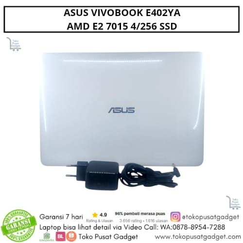 Jual LAPTOP ASUS VIVOBOOK E402 AMD E2 7015 RADEON R2 4/256 SSD Garansi ...