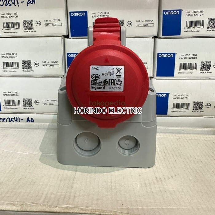 Jual SURFACE MOUNTING LEGRAND 4PIN 16A 3P+E iP44 16A LEGRAND 555158 ...