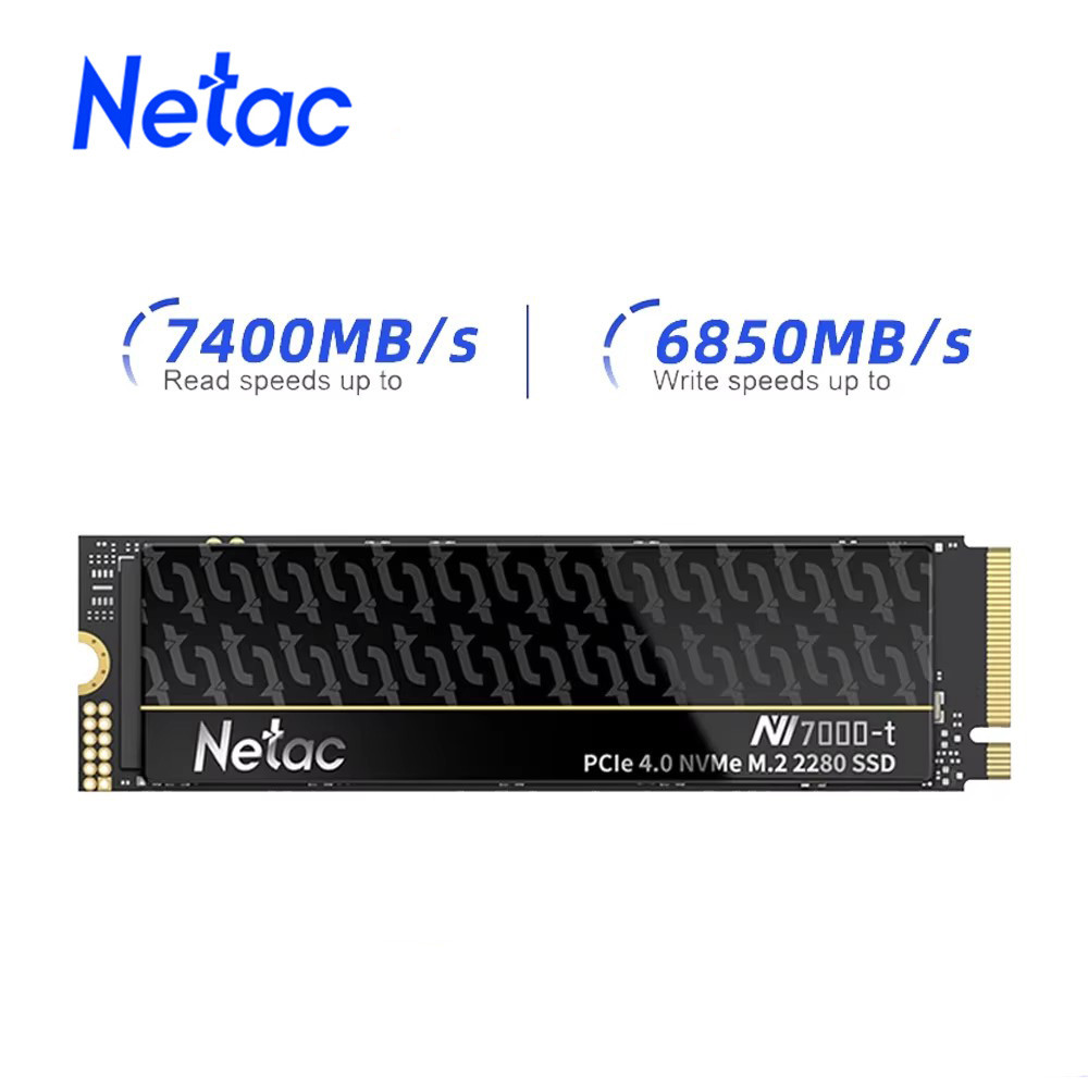 Jual Netac NVME SSD 512GB 1T 2T 4T M2 NVMe 7400MB/s PCIe4.0 M2 SSD Internal Solid State Disk ...