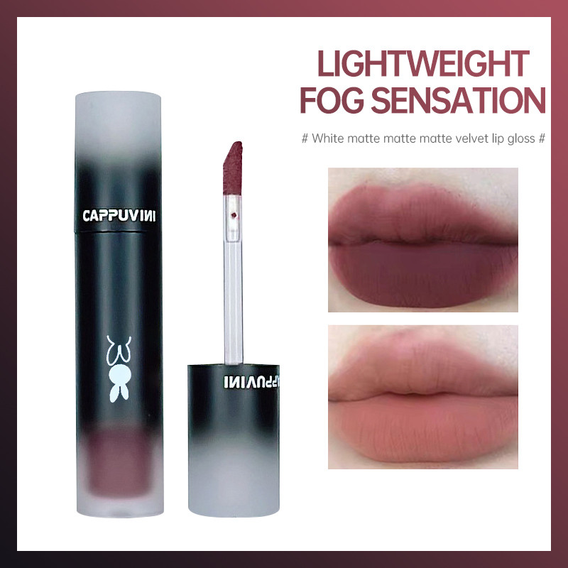 Jual 【COD】Cappuvini Matte Lip Glaze Dark Series Lipstick Warna Gelap ...