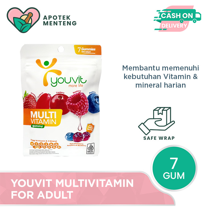 Jual Youvit Multivitamin For Adult Sachet - Multivitamin Gummy Dewasa Rasa Mix Berry | Shopee ...