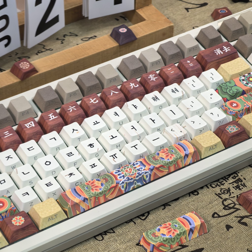 Jual Retro Korean Keycap Tradition Ancient Architecture Dancheong Side ...