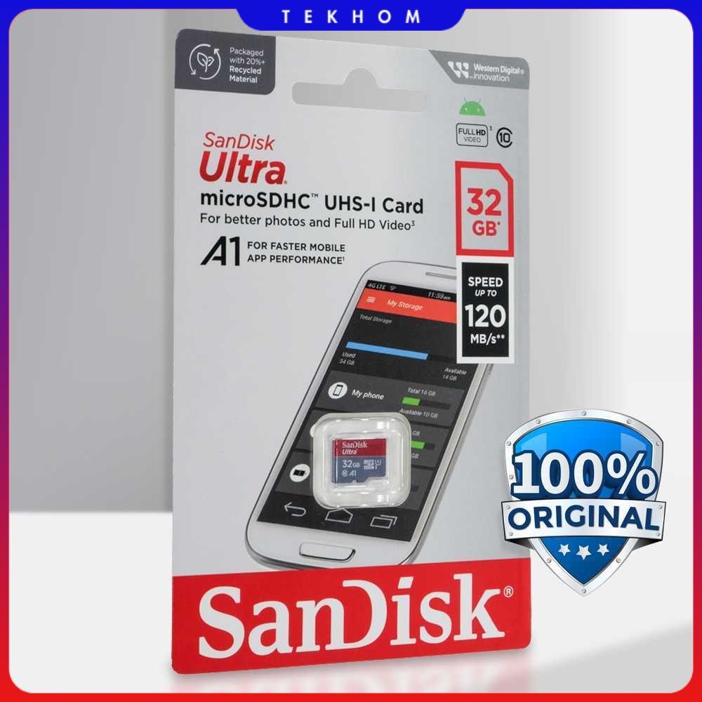 Jual SanDisk Ultra microSDHC UHS-I Class 10 A1 120MB/s - SDSQUA4 | Shopee Indonesia
