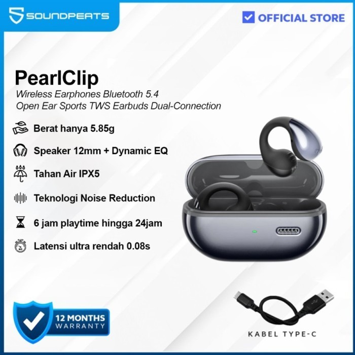 Jual Soundpeats Pearlclip Pro Pearl Clip Pro Open Ear Clip On Tws