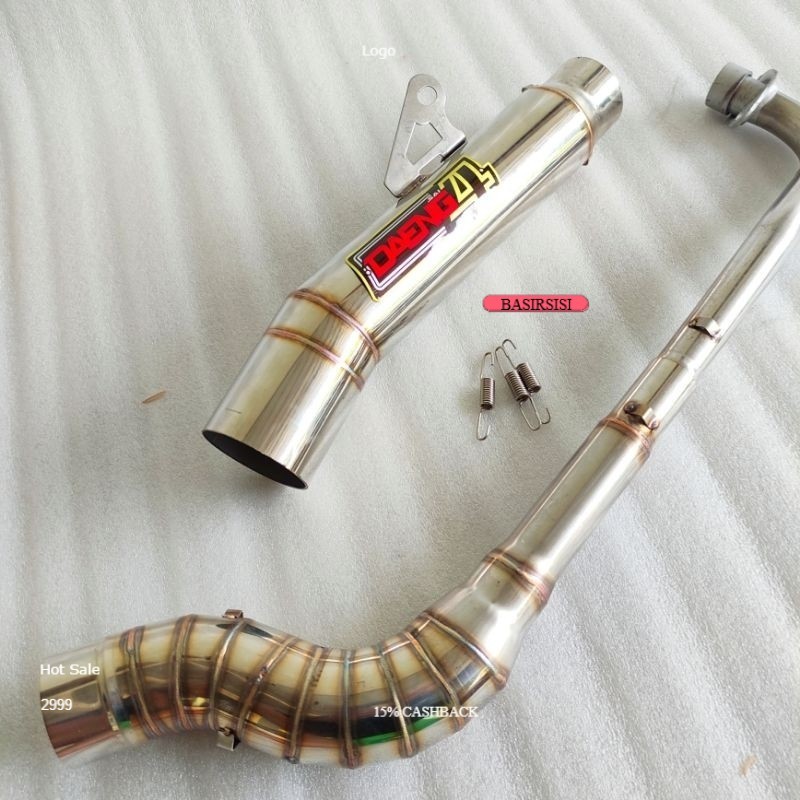 Jual Super open canister tube type daeng sai4 pipe for xrm 110 125 wave ...
