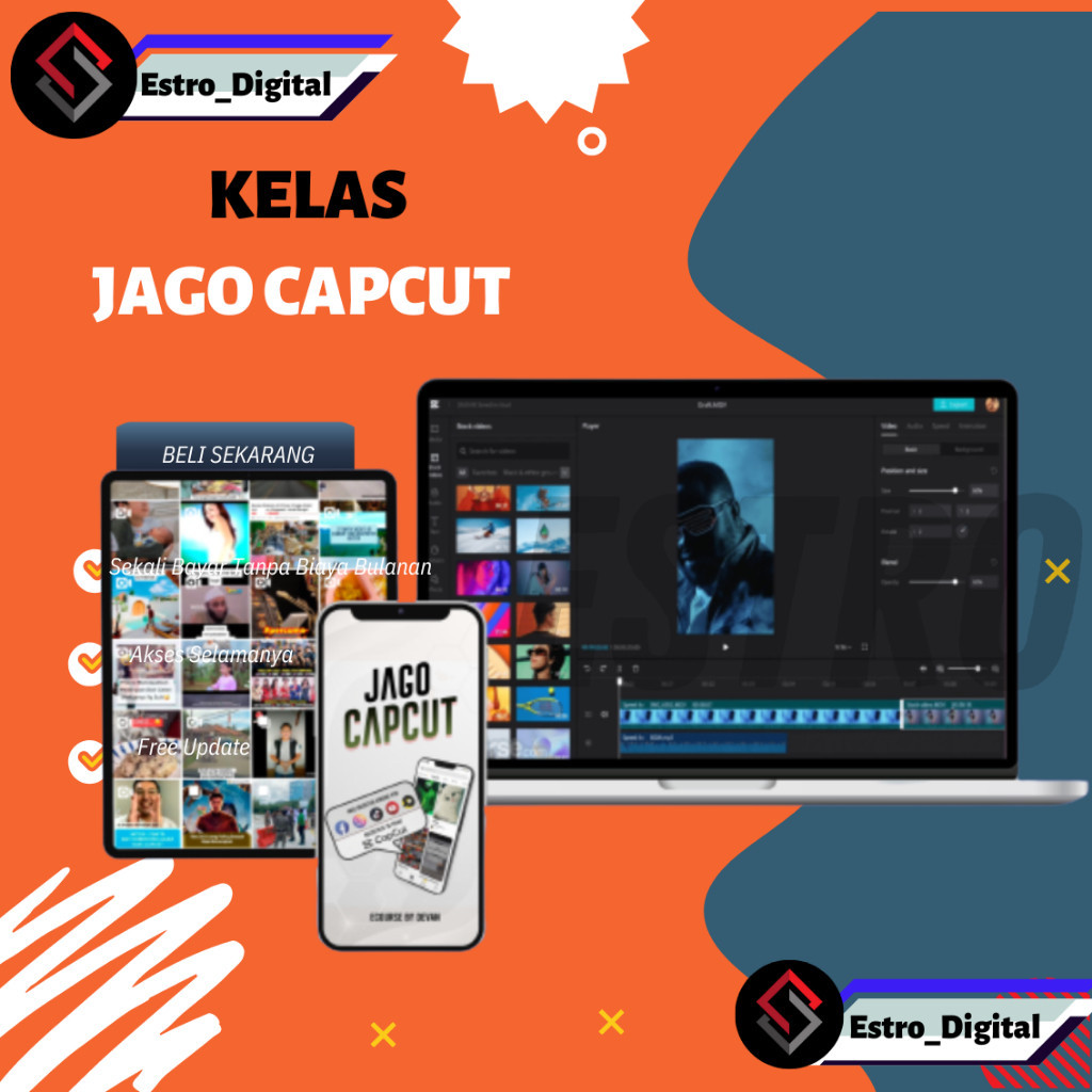 Jual KELAS JAGO CAPCUT BELAJAR MAHIR EDITING VIDEO DENGAN APLIKASI CAPCUT TERLENGKAP FULL MATERI ...