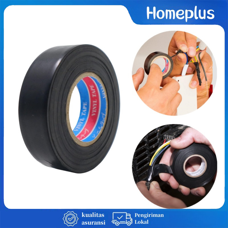 Jual HomePlus Isolasi Listrik Hitam 5 Meter Lebar 1.6cm Lakban Tape PVC ...