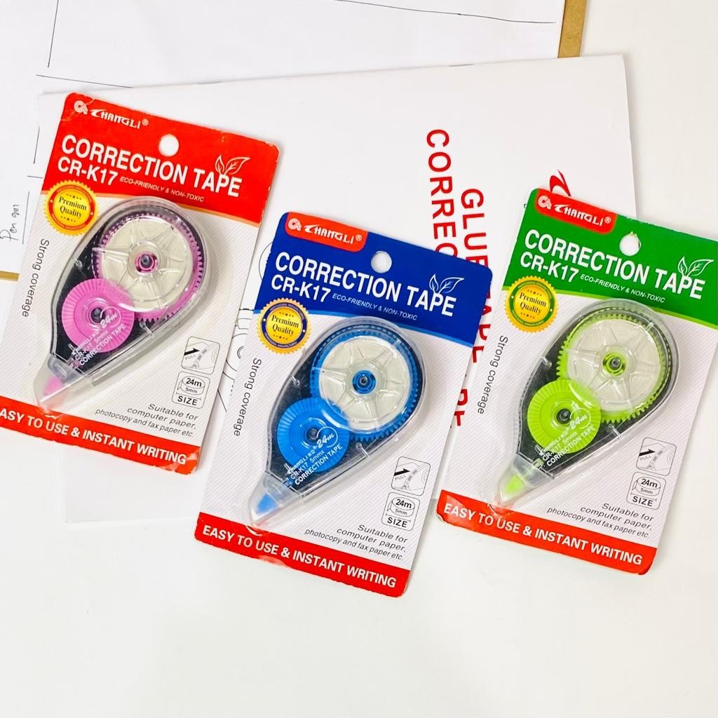 Jual BOS Correction Tape 24m x 5mm/Tipex Roll/Tipex Kering/Pita Koreksi ...