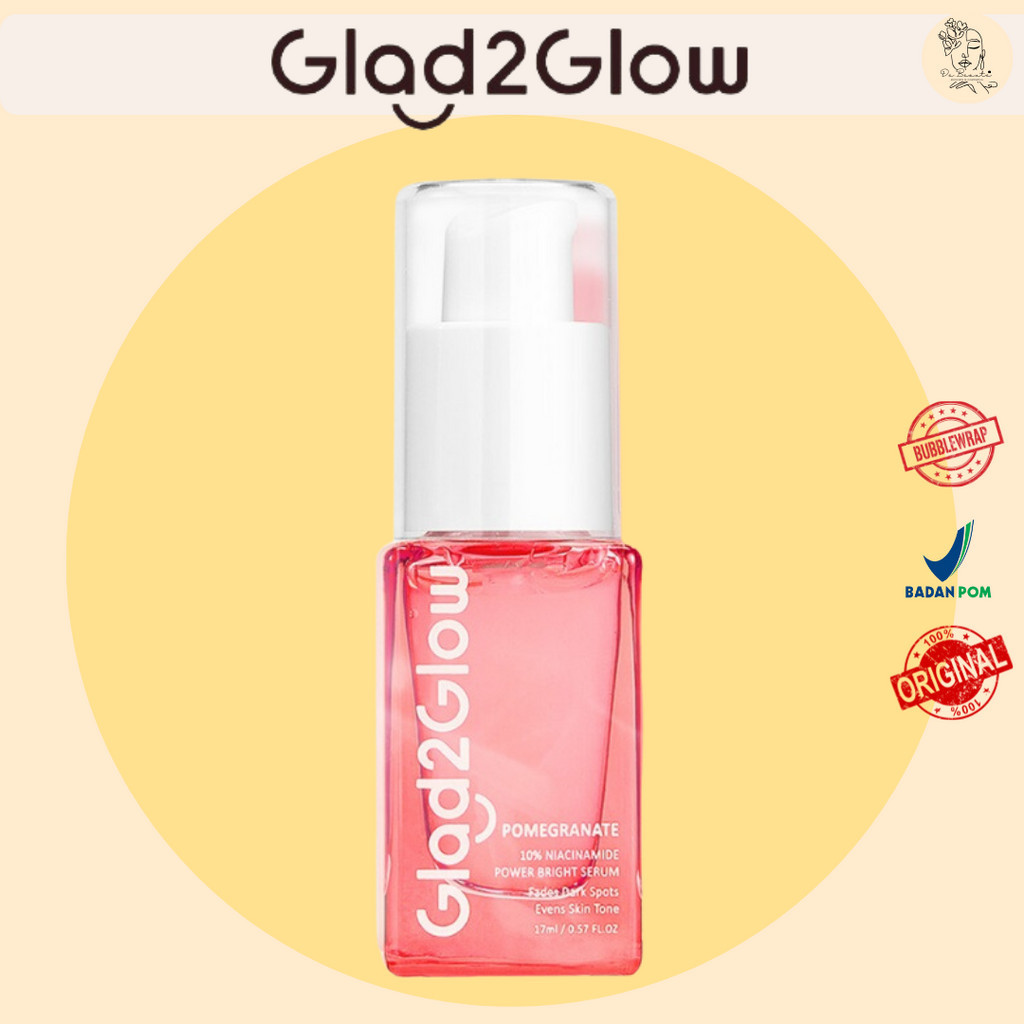 Jual Glad2glow Pomegranate 10 Niacinamide Power Bright Serum 17ml