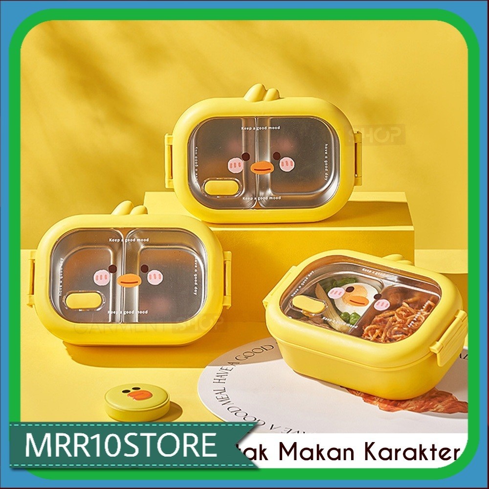 Jual Kotak Makan Stainless Kedap Udara Lucu Bebek Bear Bekal Bento ...