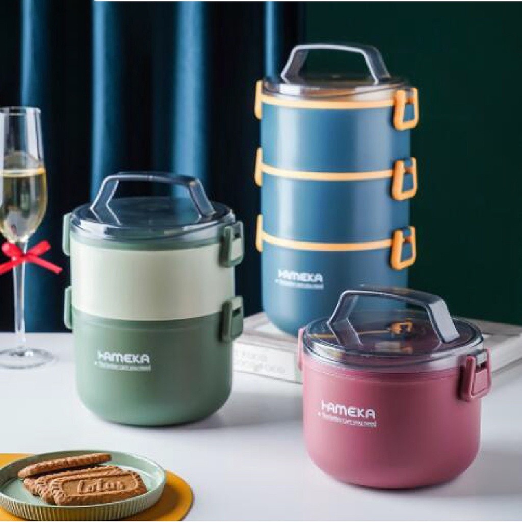 Jual Lunch Box Rantang Susun Tempat Bekal Makan Anti Tumpah dan Bocor ...